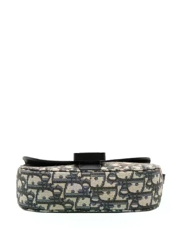 Dior Mini Oblique Canvas Saddle Buckle Messenger Bag