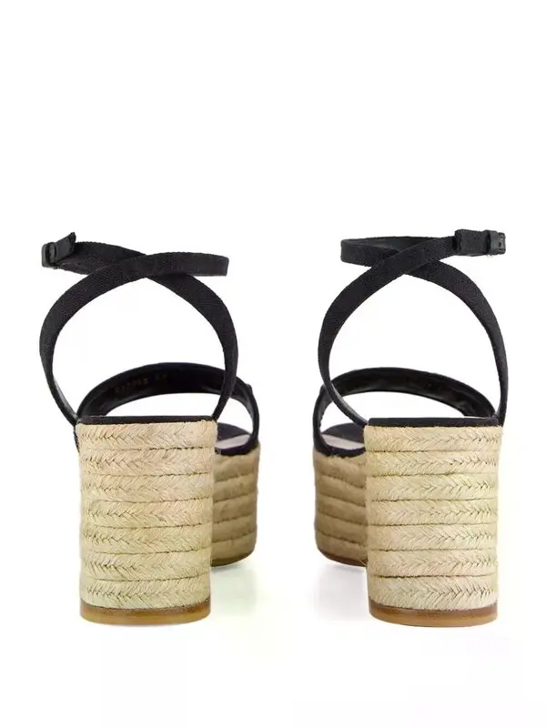 Gucci 75mm Wedge Espadrilles With Gold-tone Horsebit Detailing