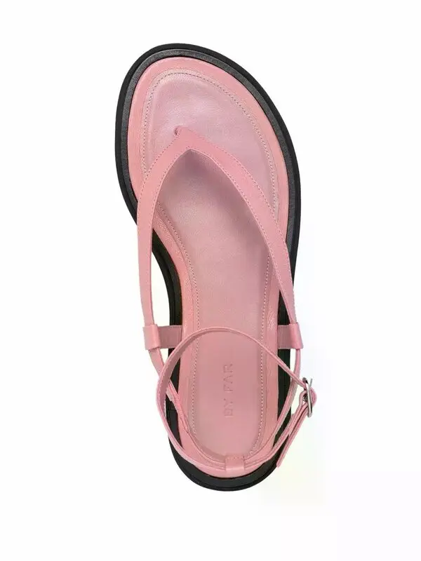 By Far Cece Grained-leather Sandals