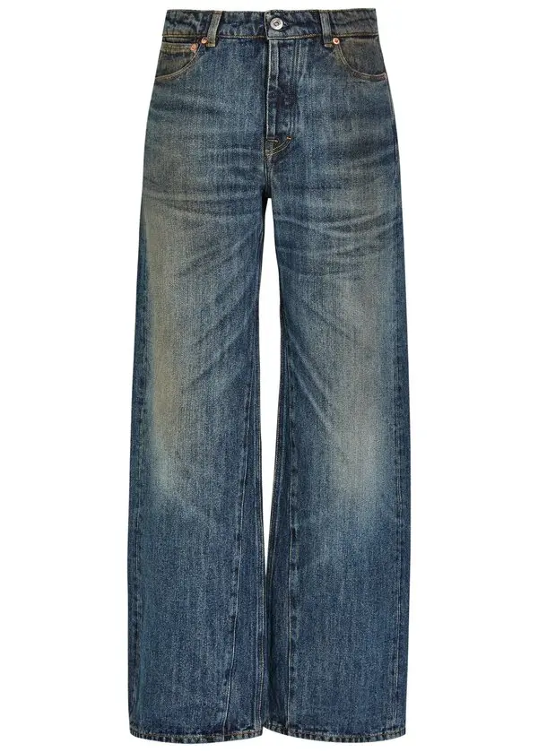 Our Legacy Treble Cut Wide-leg Jeans - Navy