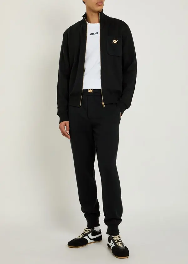 Versace Cotton And Cashmere-blend Trousers
