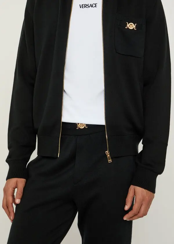 Versace Cotton And Cashmere-blend Trousers