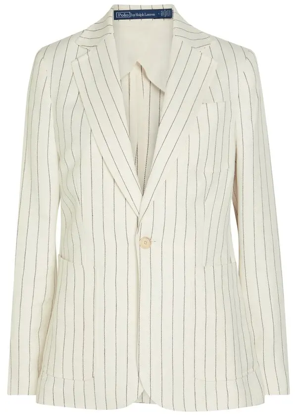 Polo Ralph Lauren Pinstriped Hemp Blazer
