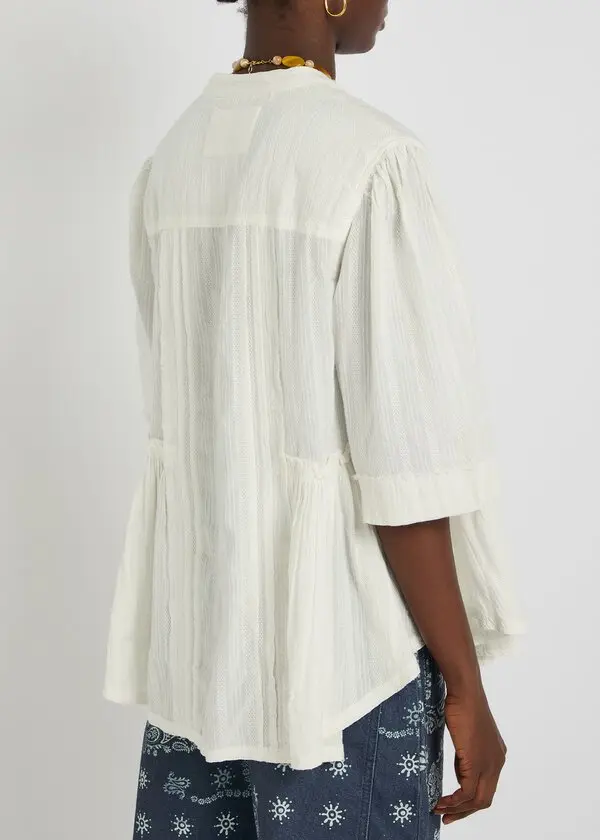 Free People Willow Textured Cotton Blouse
