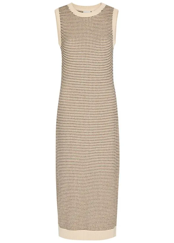 Varley Sadia Cotton-knit Midi Dress - Beige