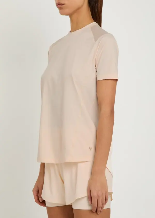 NOW YOU LIVE Waterley Stretch-jersey T-shirt With Mesh Panels