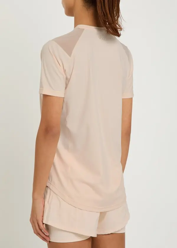 NOW YOU LIVE Waterley Stretch-jersey T-shirt With Mesh Panels