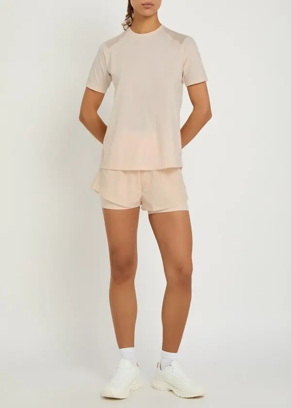 NOW YOU LIVE Waterley Stretch-jersey T-shirt With Mesh Panels