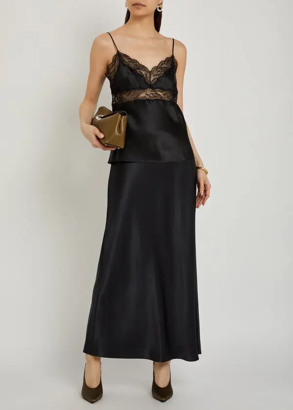 JOSEPH Isaak Silk Midi Slip Skirt