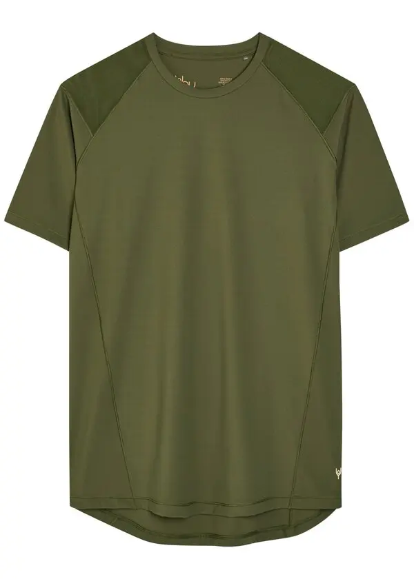 NOW YOU LIVE Waterley Stretch-jersey T-shirt With Mesh Panels