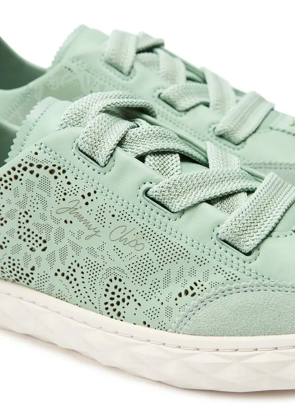 JIMMY CHOO Diamond Light Flex Perforated Leather Sneakers