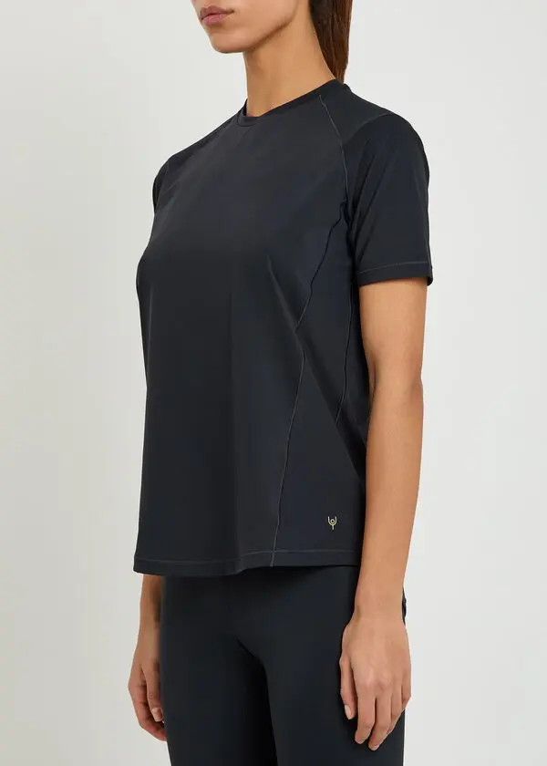 NOW YOU LIVE Waterley Stretch-jersey T-shirt With Mesh Panelling