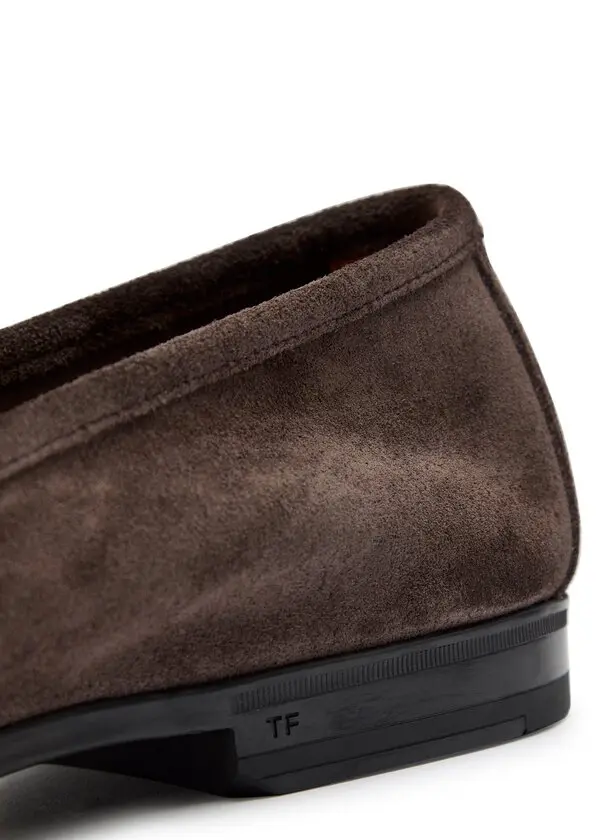 TOM FORD Suede Loafers - Brown