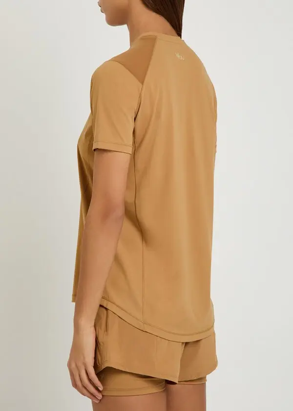 NOW YOU LIVE Stretch-jersey T-shirt With Mesh Panelling