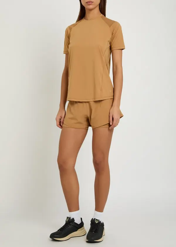 NOW YOU LIVE Stretch-jersey T-shirt With Mesh Panelling