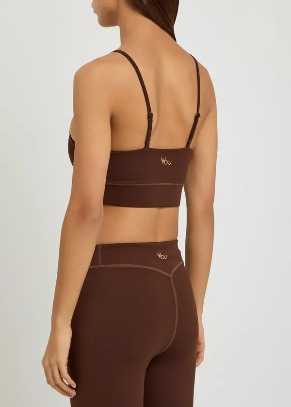 NOW YOU LIVE Leamington Stretch-jersey Bra Top