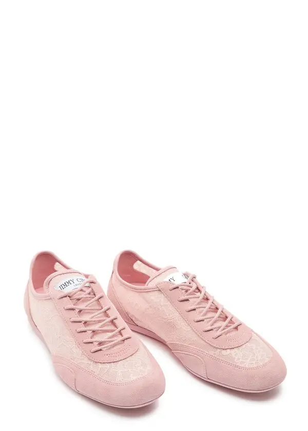 JIMMY CHOO Paneled Lace Sneakers
