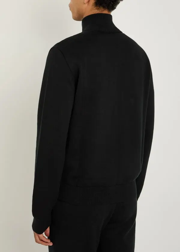 Versace Zip-through Cotton And Cashmere-blend Jumper