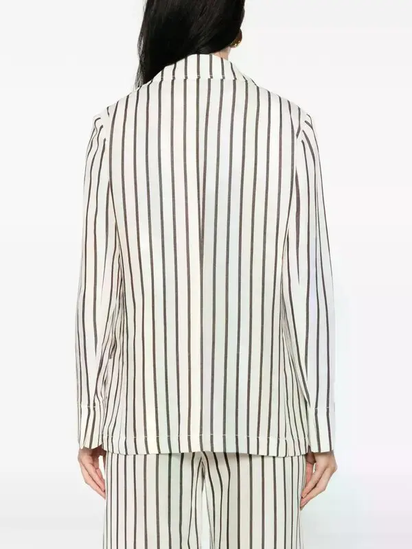 PENNYBLACK Striped Notched Lapel Blazer