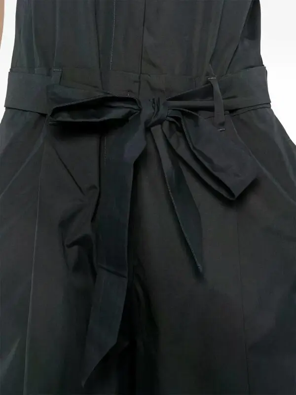 Max Mara Sleeveless V-neck Belted Wide Leg Jumpsuit
