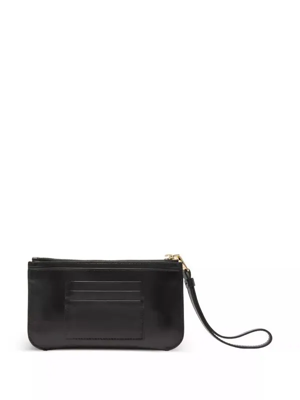 LANCEL Leather Wristlet Clutch