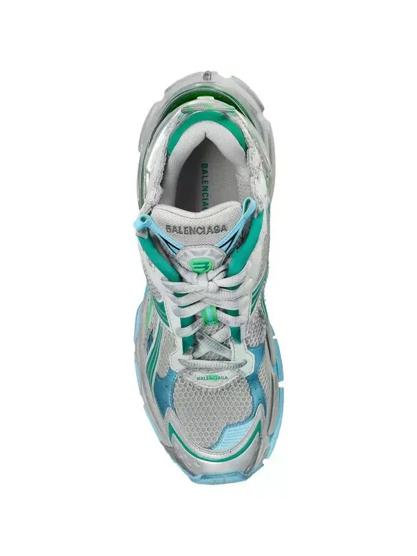Balenciaga Runner Mesh-panelled Sneakers - Silver