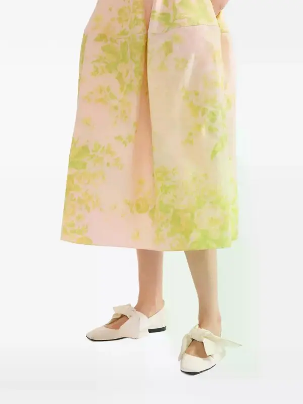 Erdem Floral Pattern Midi Skirt