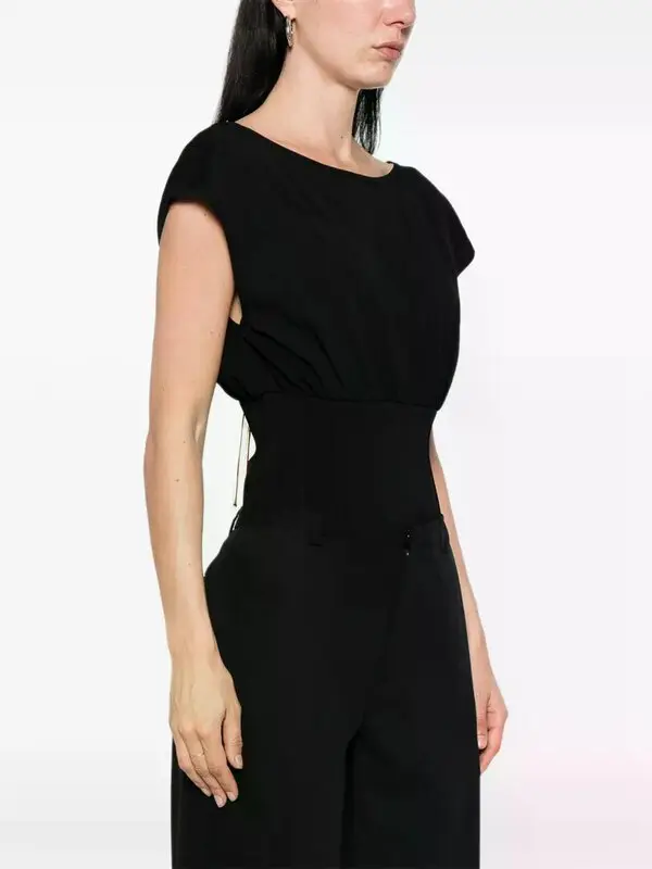 Elisabetta Franchi Knit Bodysuit With Detachable Necklace - Black