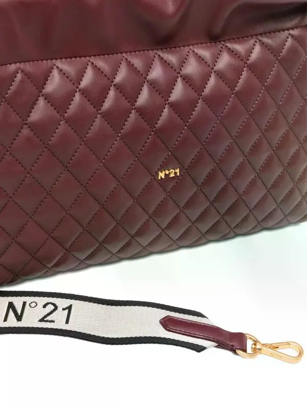 N°21 Quilted Knot Clutch Bag - Red