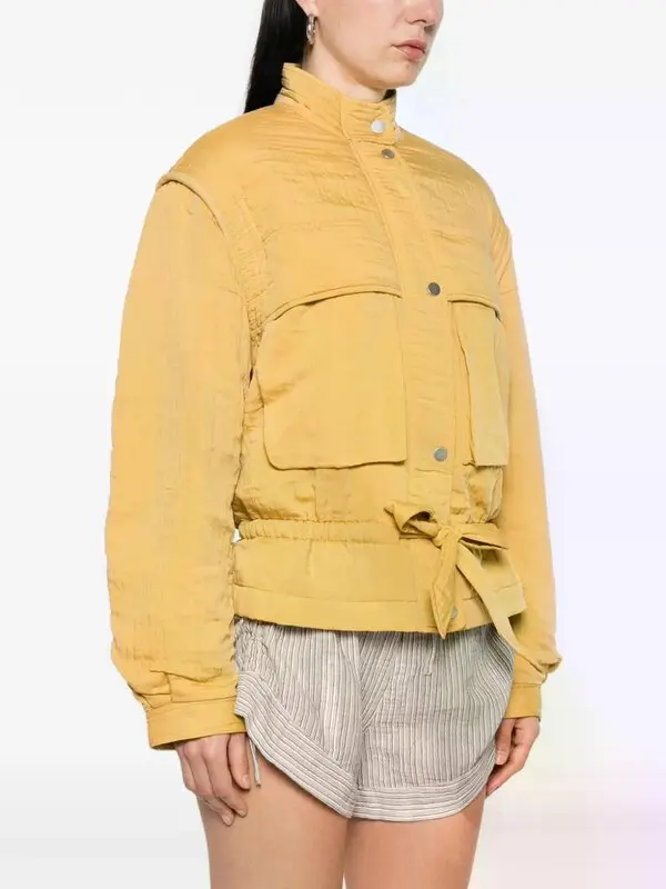 MARANT ETOILE Blandina Flap Pocket Tie Jacket - Yellow