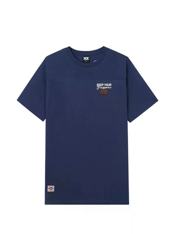 FINGERCROXX Panelled T-shirt - Blue