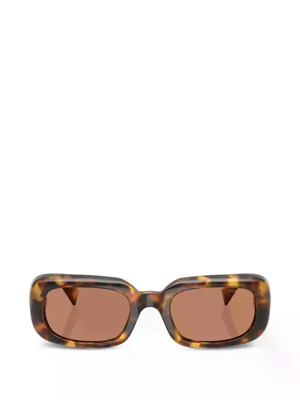 Miu Miu Rectangle-frame Sunglasses - Brown