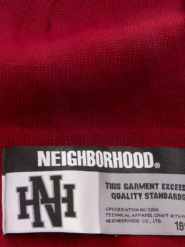 NEIGHBORHOOD Label Beanie - Red