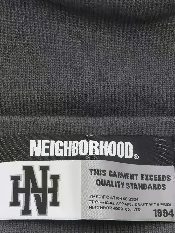 NEIGHBORHOOD Label Detail Beanie - Grey