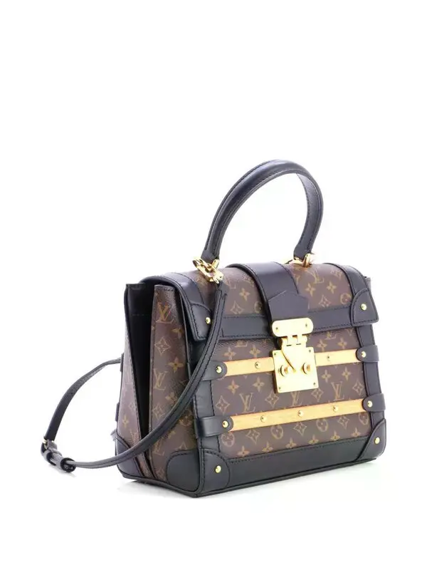 LOUIS VUITTON Trianon Handbag Monogram Canvas Pm Satchel - Brown