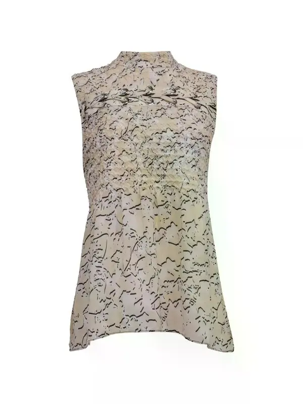 Proenza Schouler High-neck Georgette Top With Grommet Detail