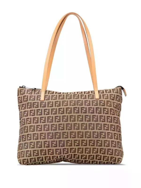 Fendi Zucchino Canvas Tote Bag - Brown