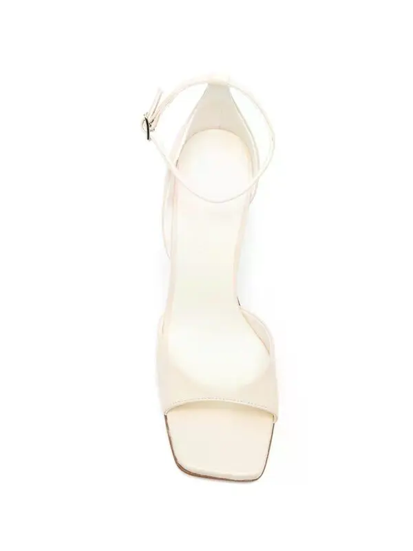 GUGLIELMO ROTTA Cream Beige Open Toe Ankle Strap Sandals