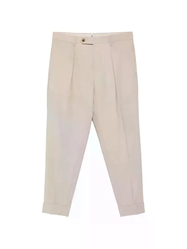 BERWICH Chiaia Pleated Cuffed Trousers - Neutrals