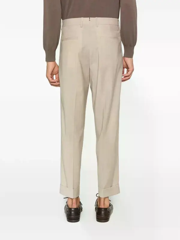 BERWICH Chiaia Pleated Cuffed Trousers - Neutrals