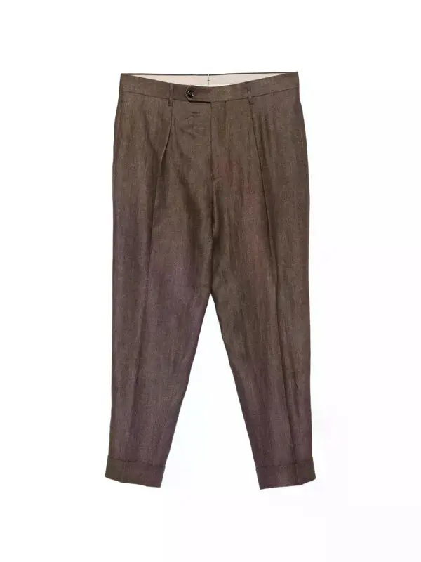 BERWICH Chiaia Pleated Tailored Trousers - Brown