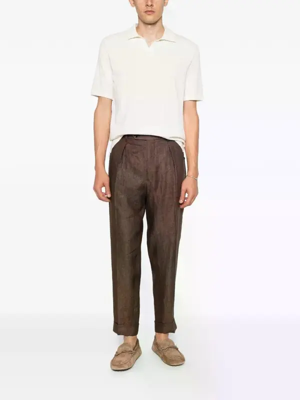 BERWICH Chiaia Pleated Tailored Trousers - Brown