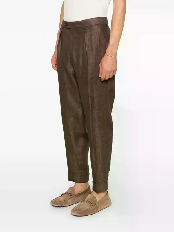 BERWICH Chiaia Pleated Tailored Trousers - Brown