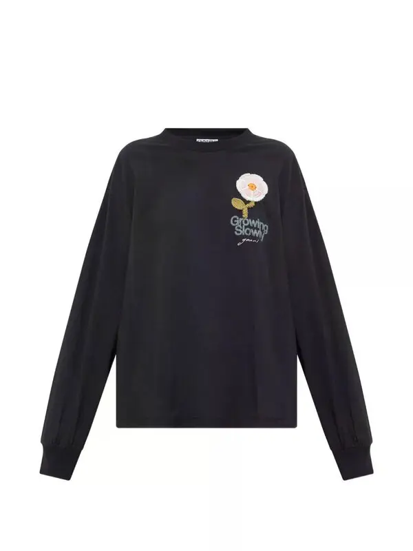 GANNI Embroidered Floral Sweatshirt