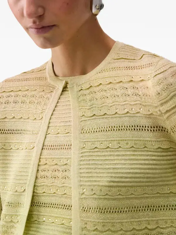 Liu Jo Openwork Knit Button Cardigan