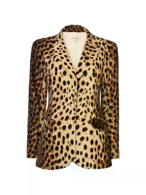 TEMPERLEY LONDON Nemera Leopard Print Single-breasted Blazer - Neutrals