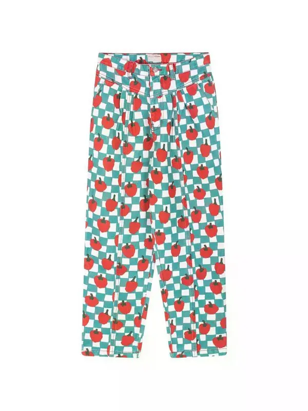 FAVORITE PEOPLE La Cantina Printed Cotton Trousers - Blue