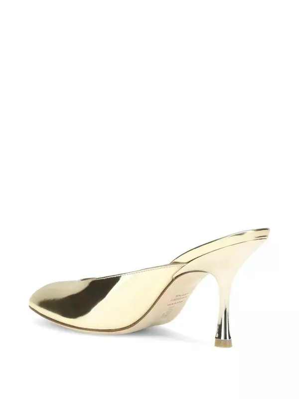 STUART WEITZMAN Madison Round-toe Mules - Gold