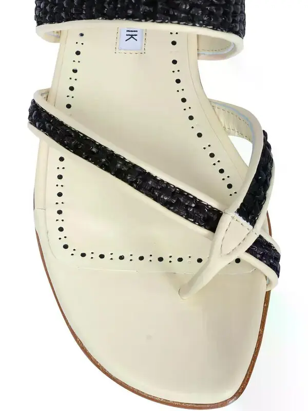 Manolo Blahnik Susara Thong-strap Flat Sandals