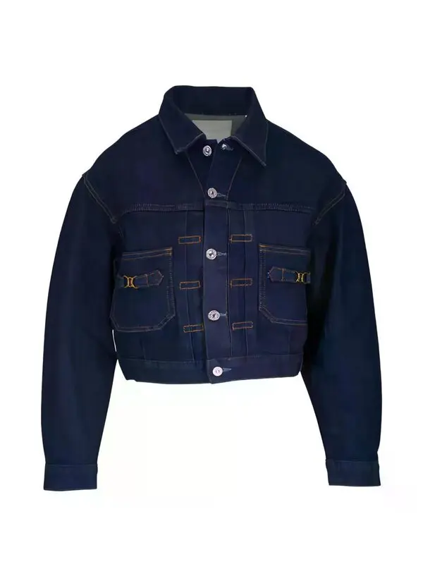 Citizens Of Humanity Denim Buckle Cropped Jacket - Blue